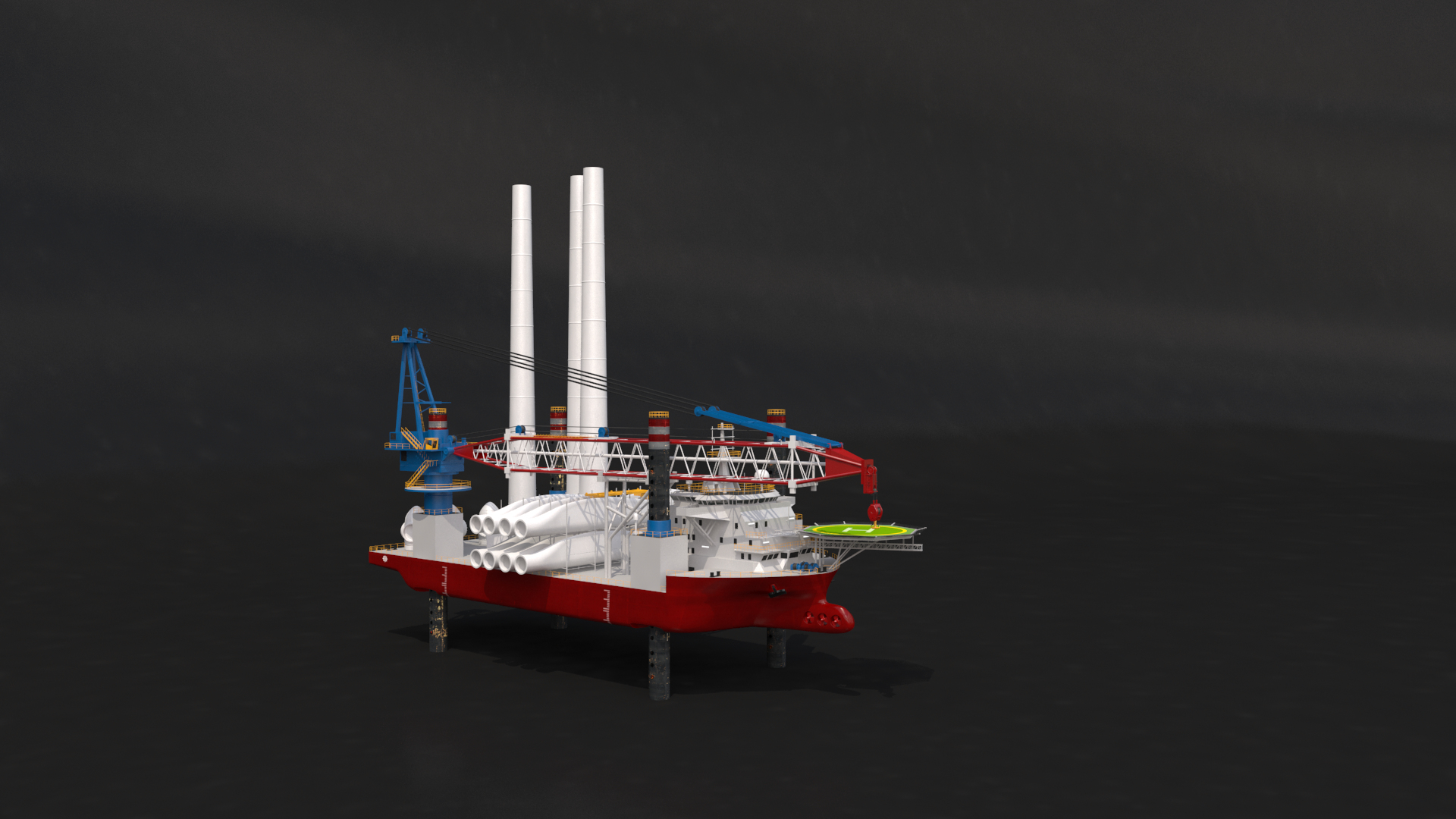 Offshore Wind Farm Ships Set 3D Model - TurboSquid 2087113