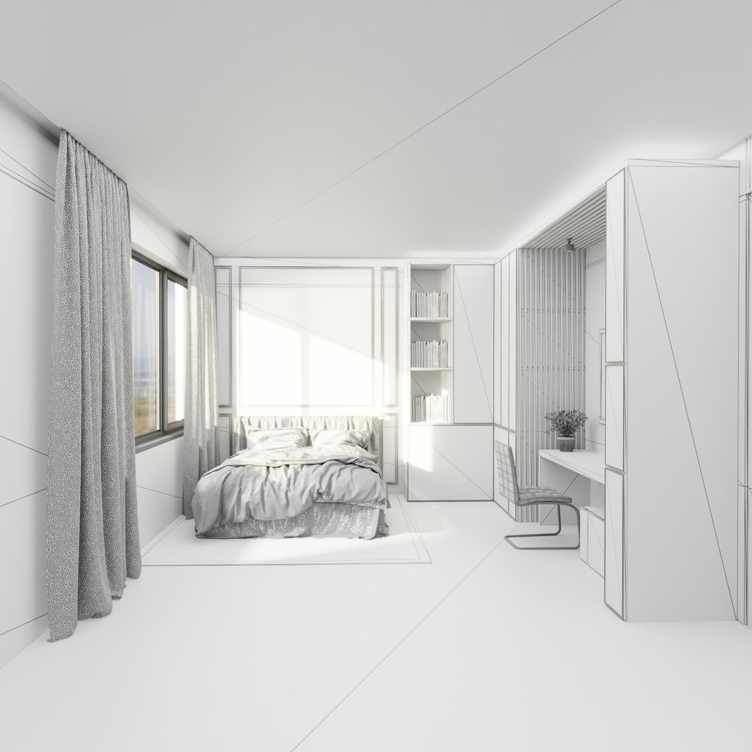 Hotel Room Model - TurboSquid 1691199