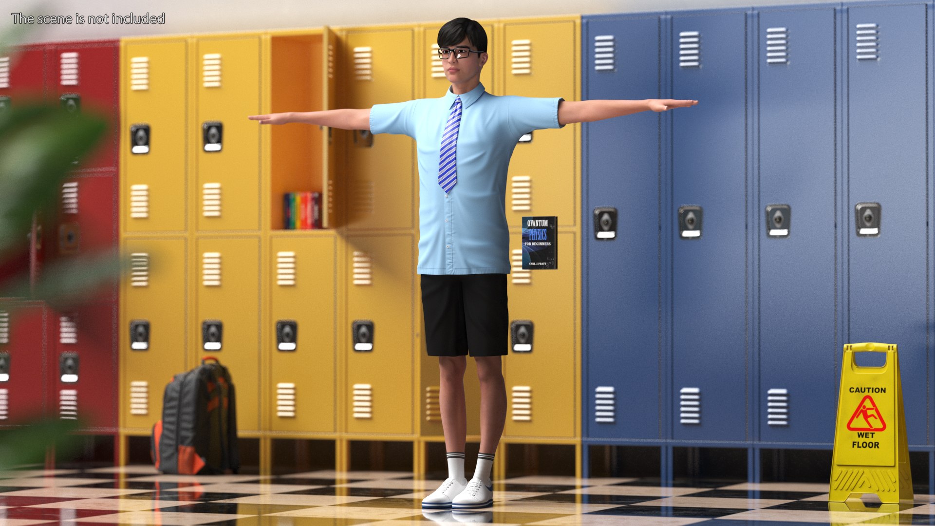 3D Chinese Schoolboy T-Pose - TurboSquid 1868491