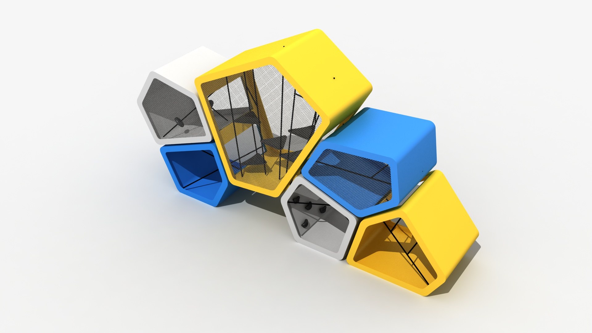 Kids Polygon Jungle Gym Playground Climbing Systems 3D Model - TurboSquid 2116639