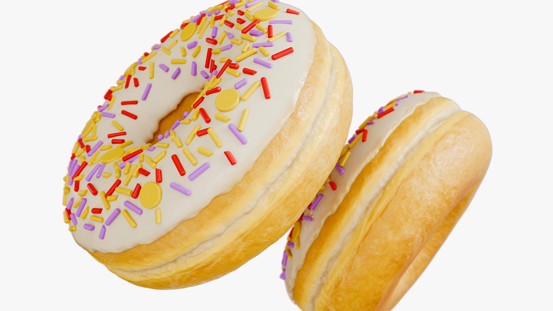 Realistic Glazed Donuts 3D Model - TurboSquid 2414576