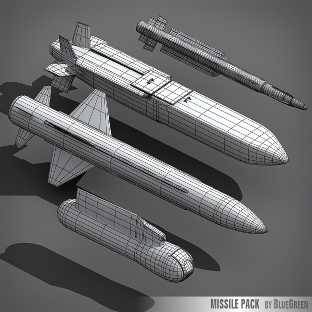 3d model of missile pack