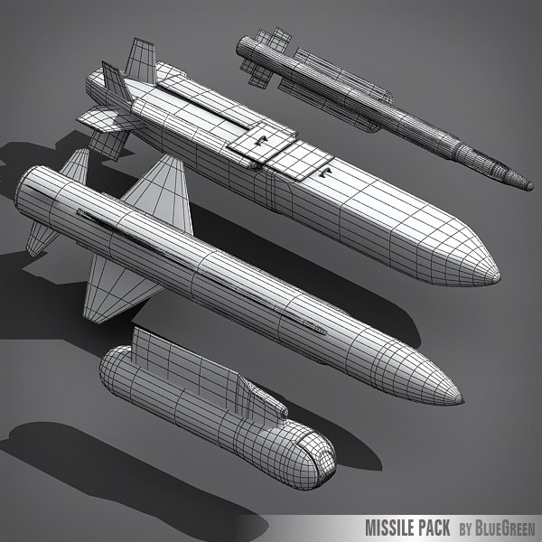 3d model of missile pack