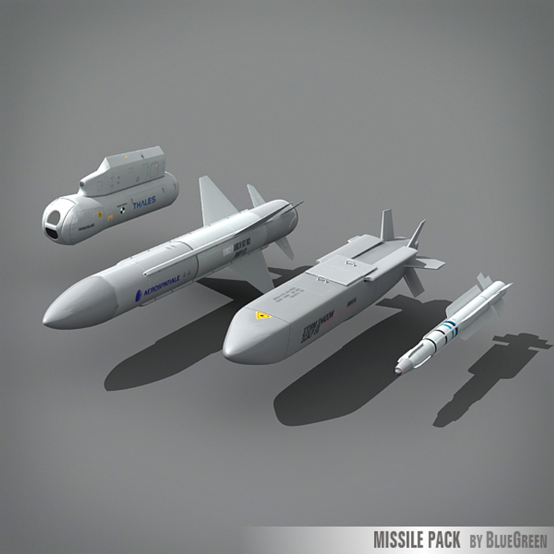 3d model of missile pack