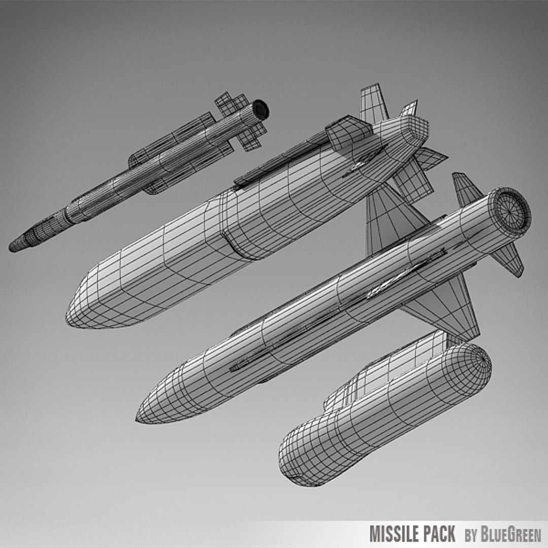 3d model of missile pack