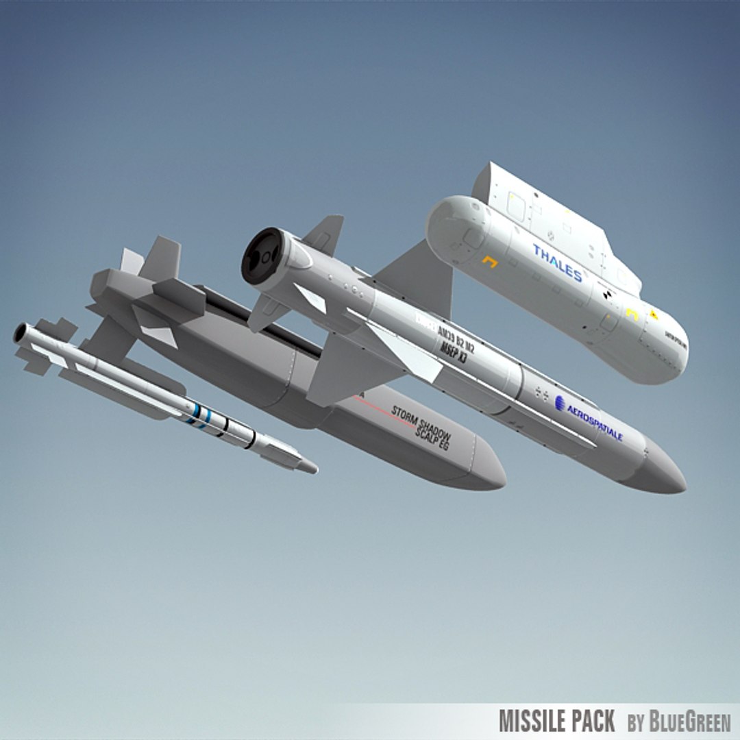3d model of missile pack