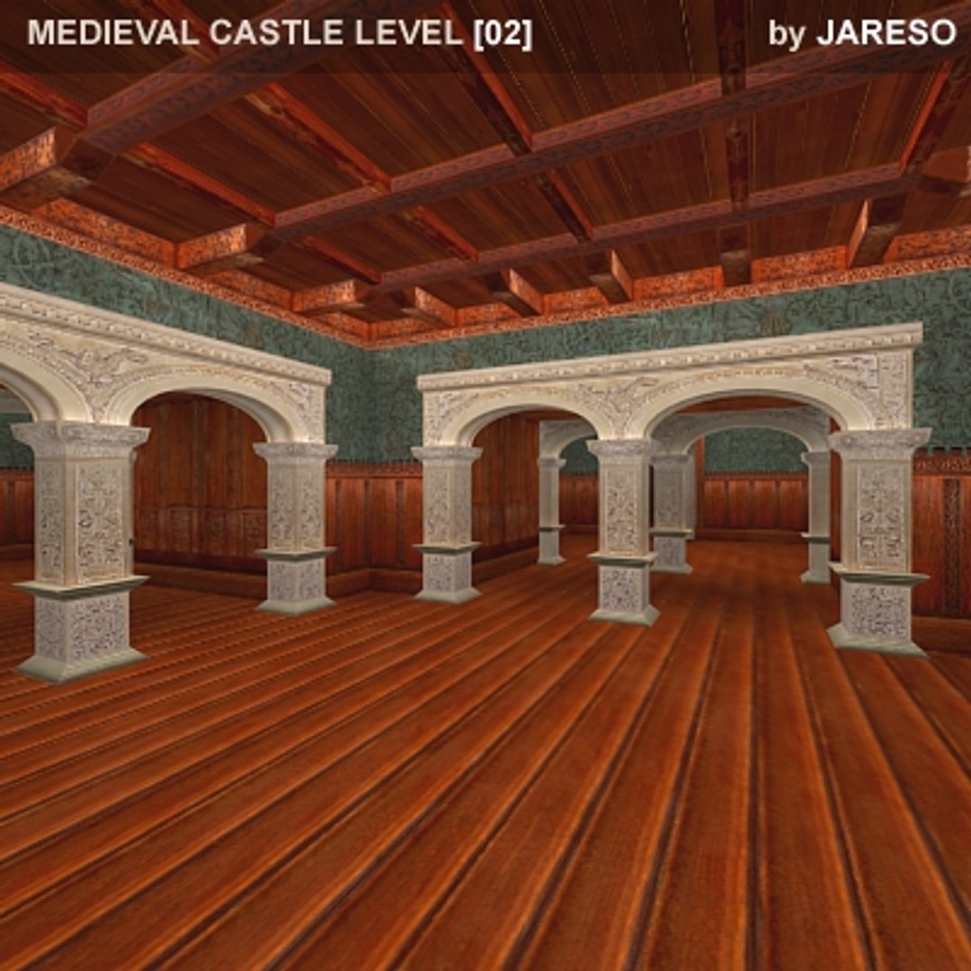Level Medieval Castle - 3d Model