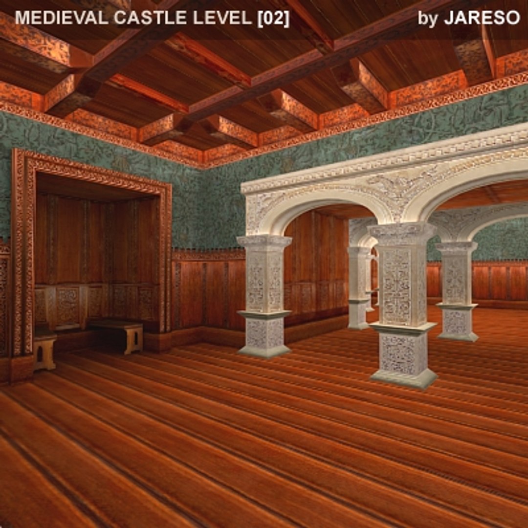 Level Medieval Castle - 3d Model