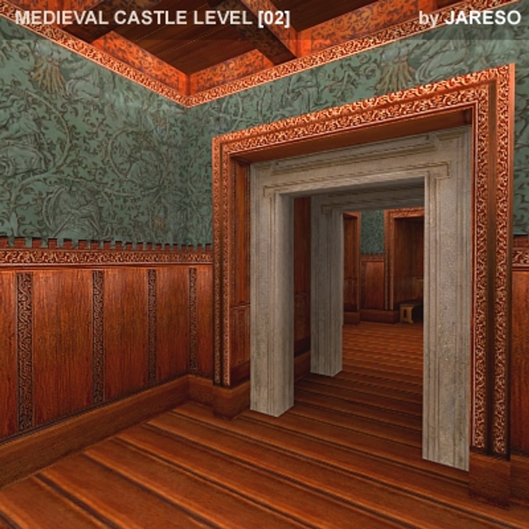 Level Medieval Castle - 3d Model