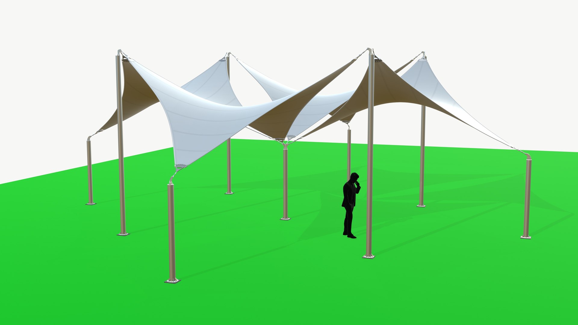 3D Tensile Structure Arch - TurboSquid 2152703