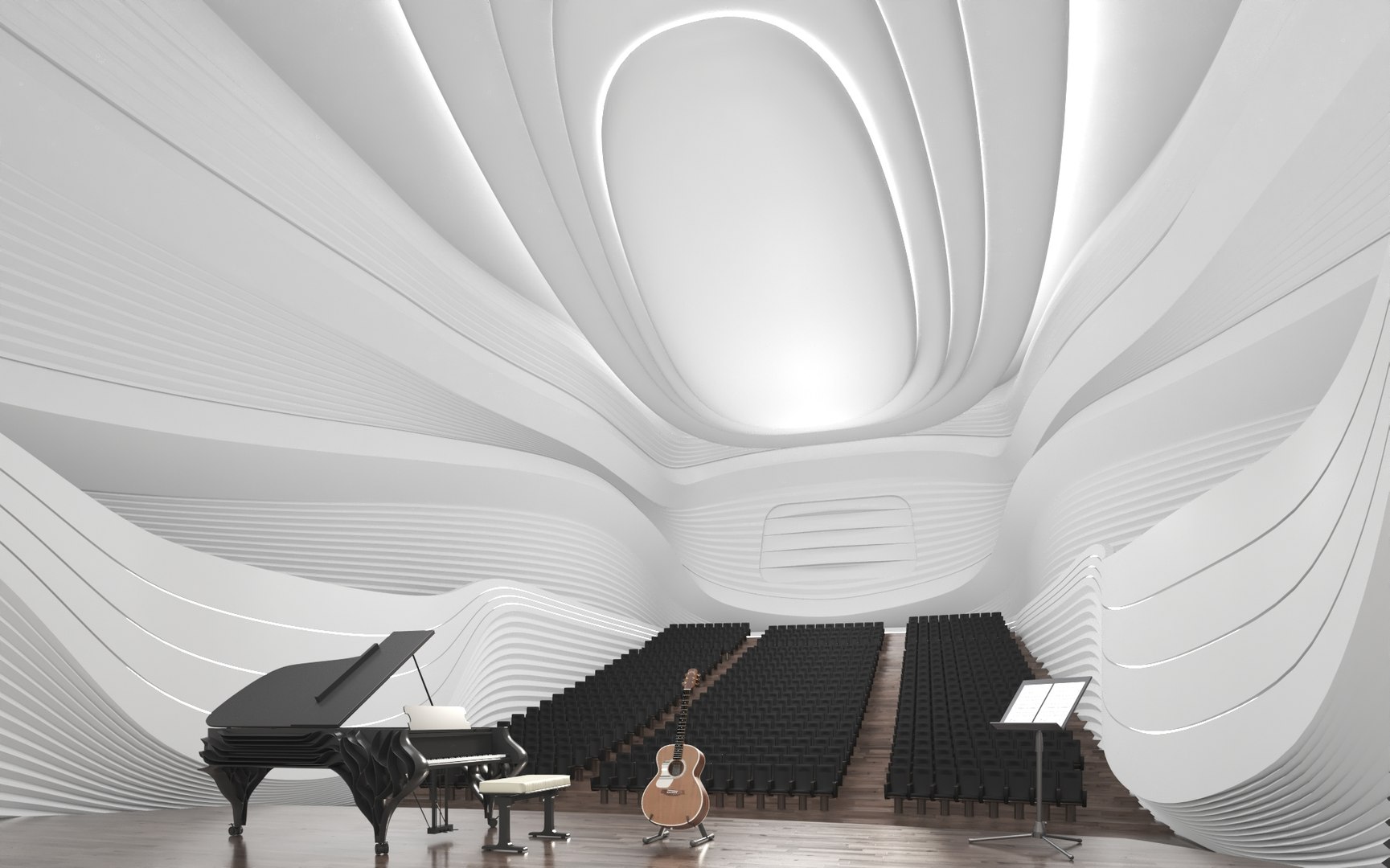 Modern Auditorium Scene 3D Model - TurboSquid 2477360