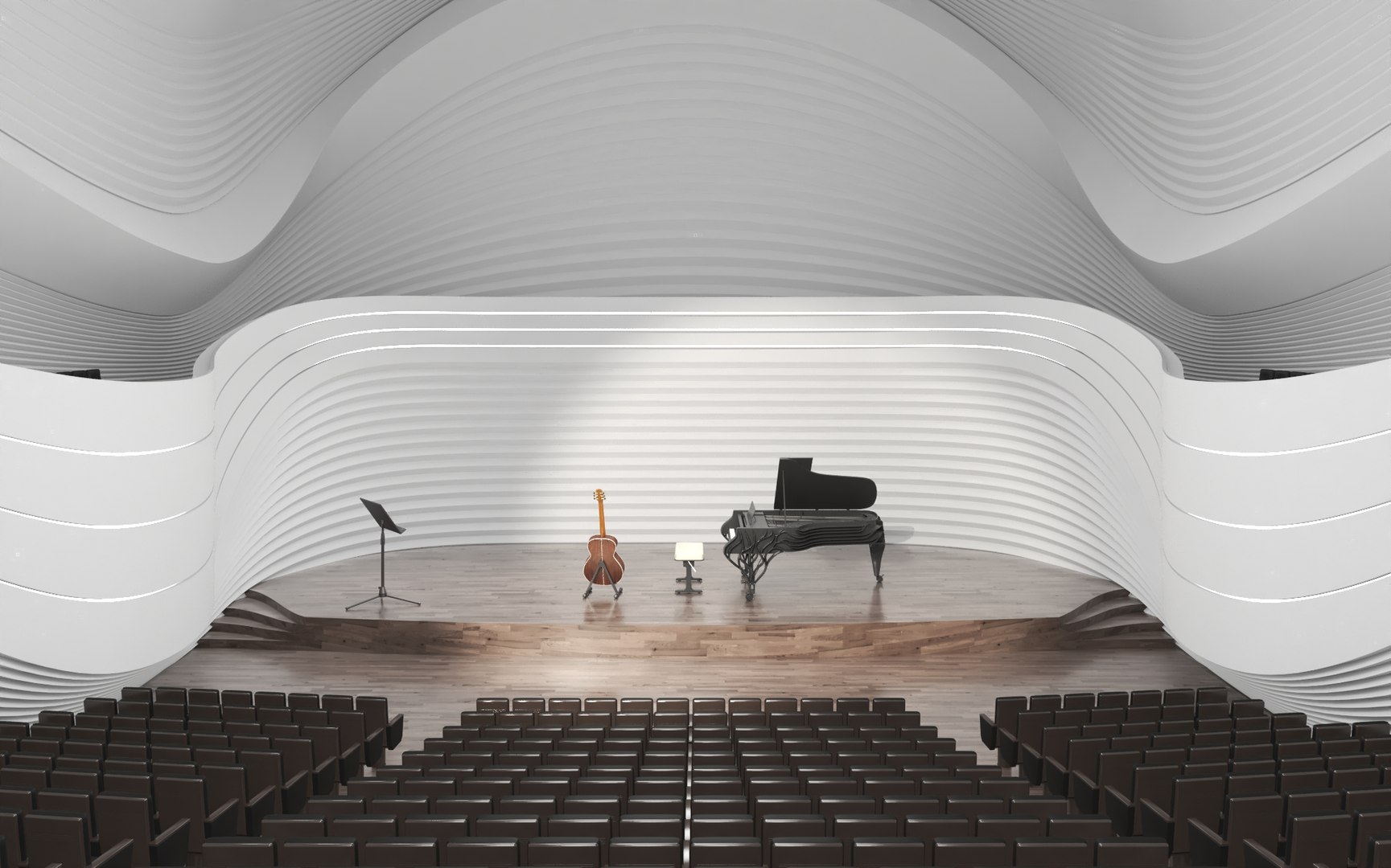 Modern Auditorium Scene 3D Model - TurboSquid 2477360