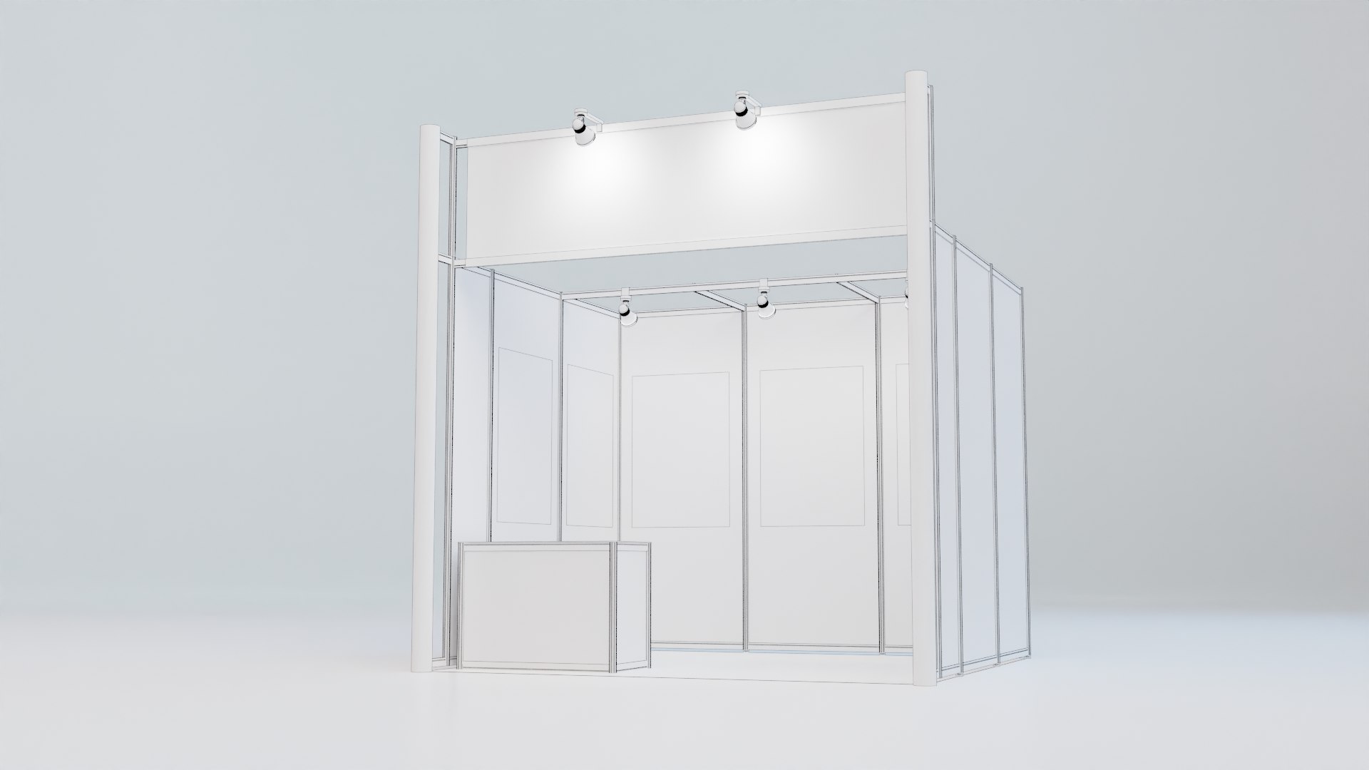 3D Exhibition Trade Show Booth Cylindrical Side Signboard - TurboSquid ...