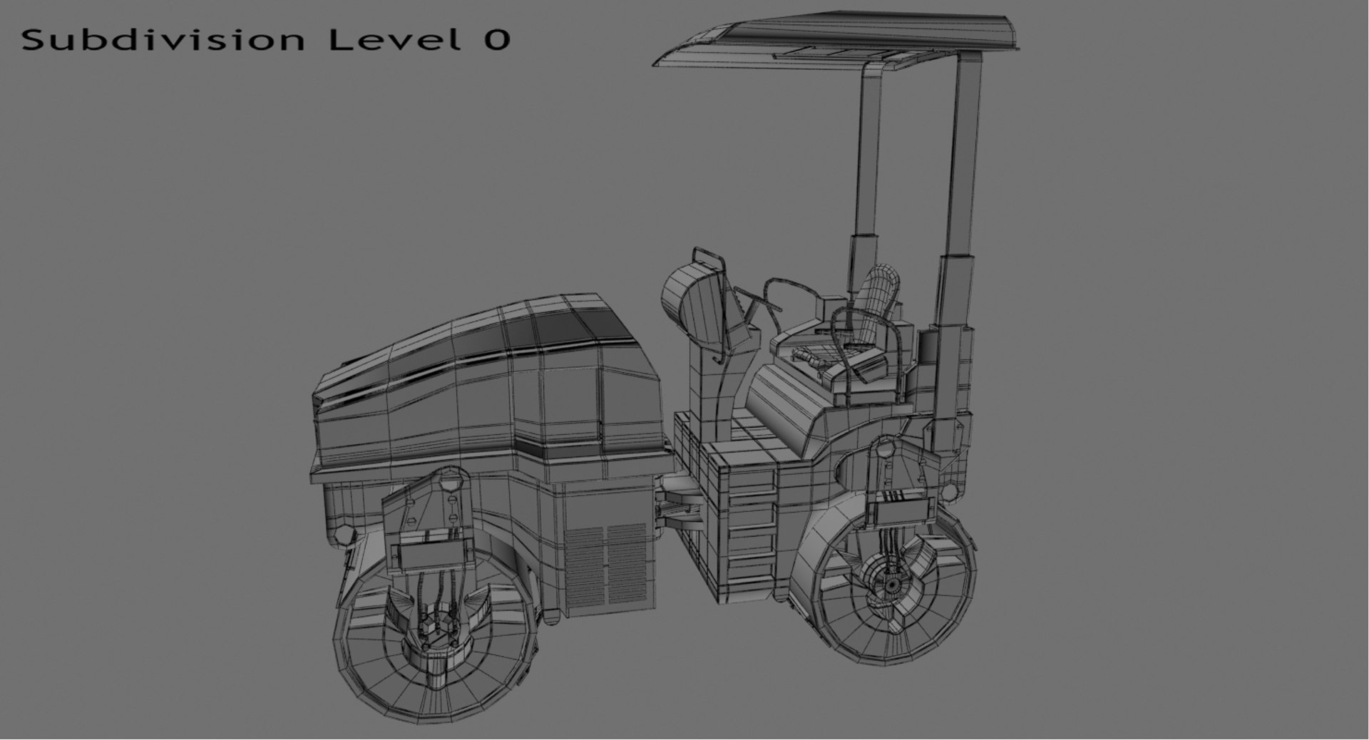 3d Model Of Road Roller Compactor Vehicle