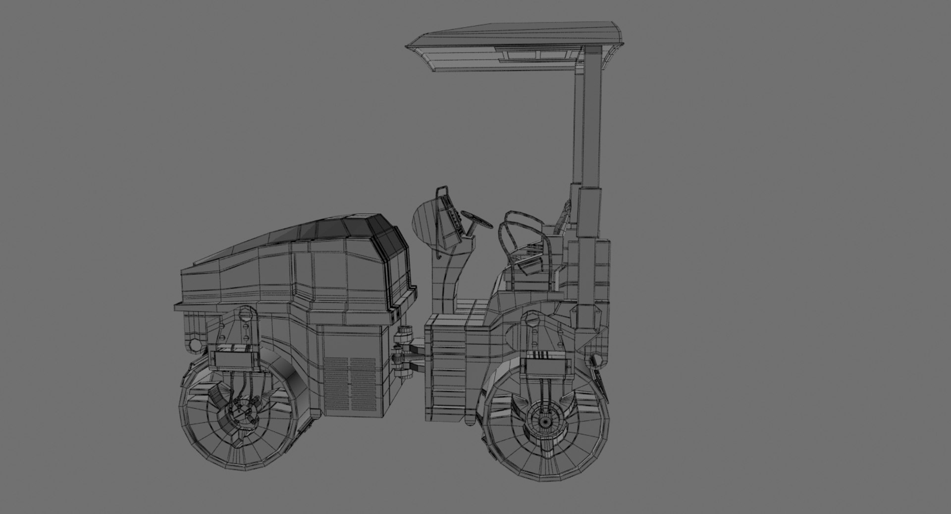 3d Model Of Road Roller Compactor Vehicle