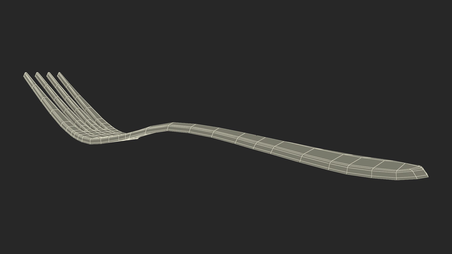 Golden Dessert Fork 3D - TurboSquid 2040319