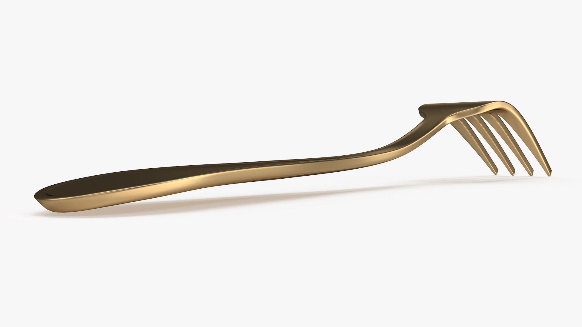 Golden Dessert Fork 3D - TurboSquid 2040319