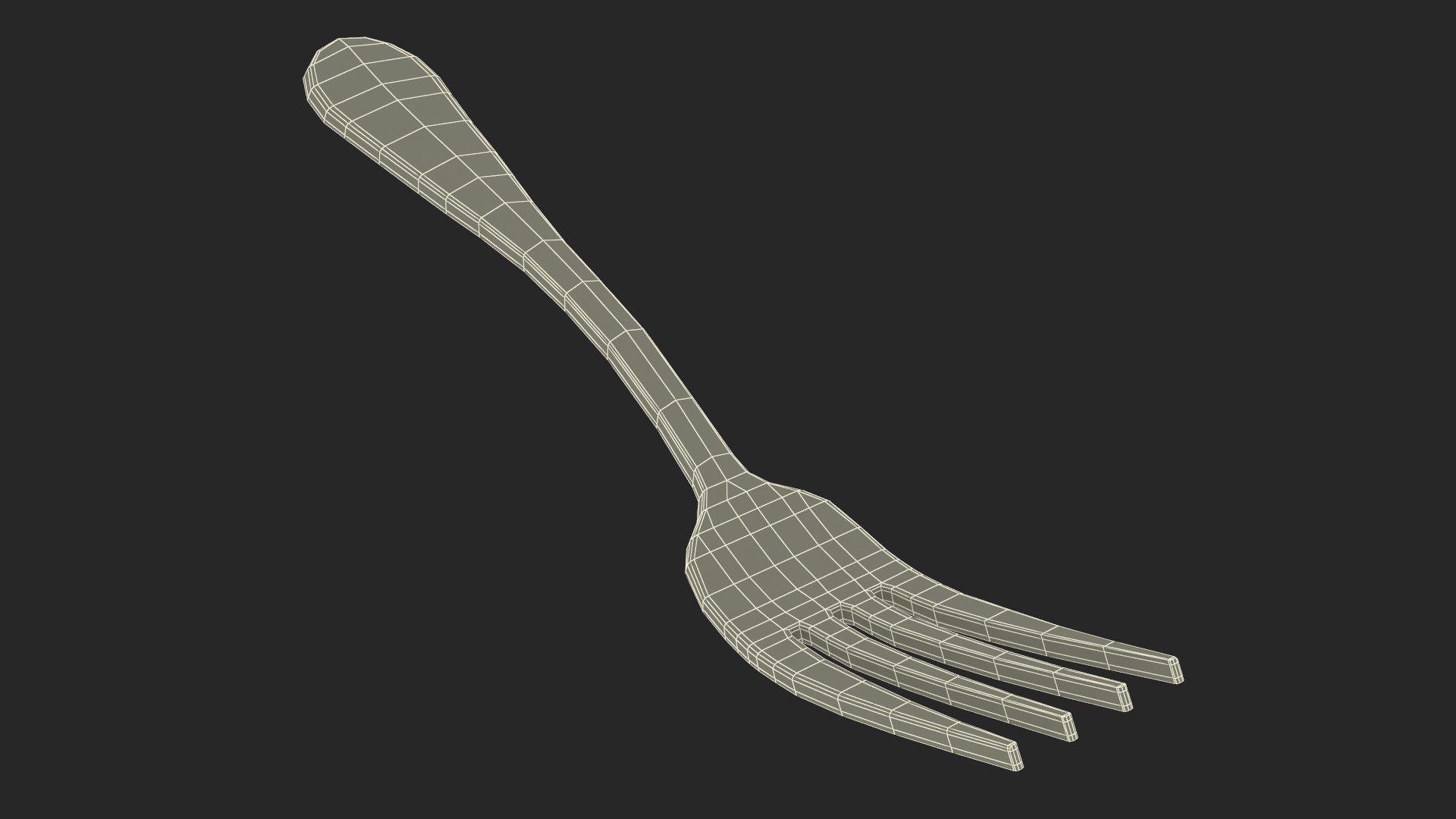 Golden Dessert Fork 3D - TurboSquid 2040319