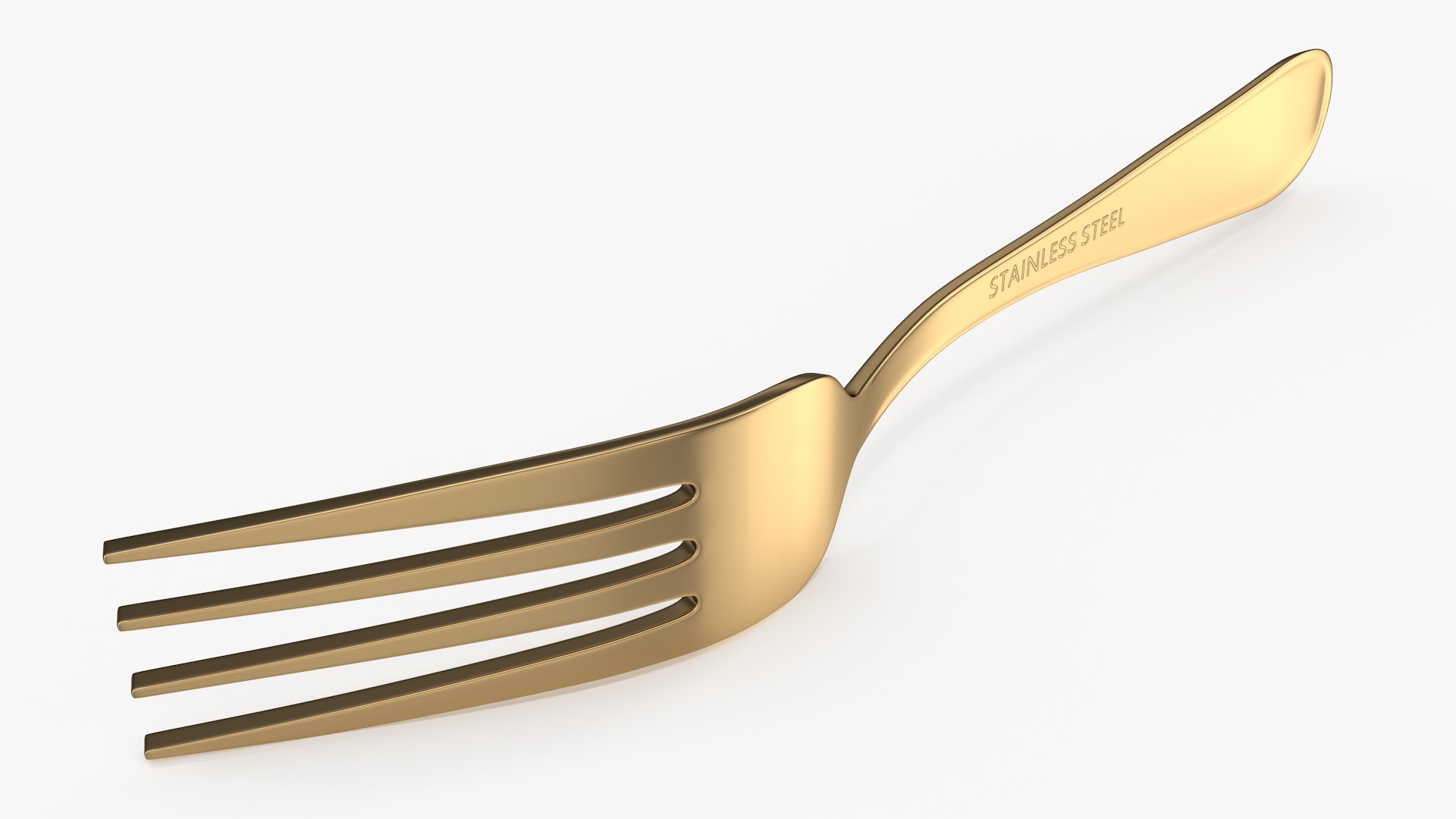 Golden Dessert Fork 3D - TurboSquid 2040319