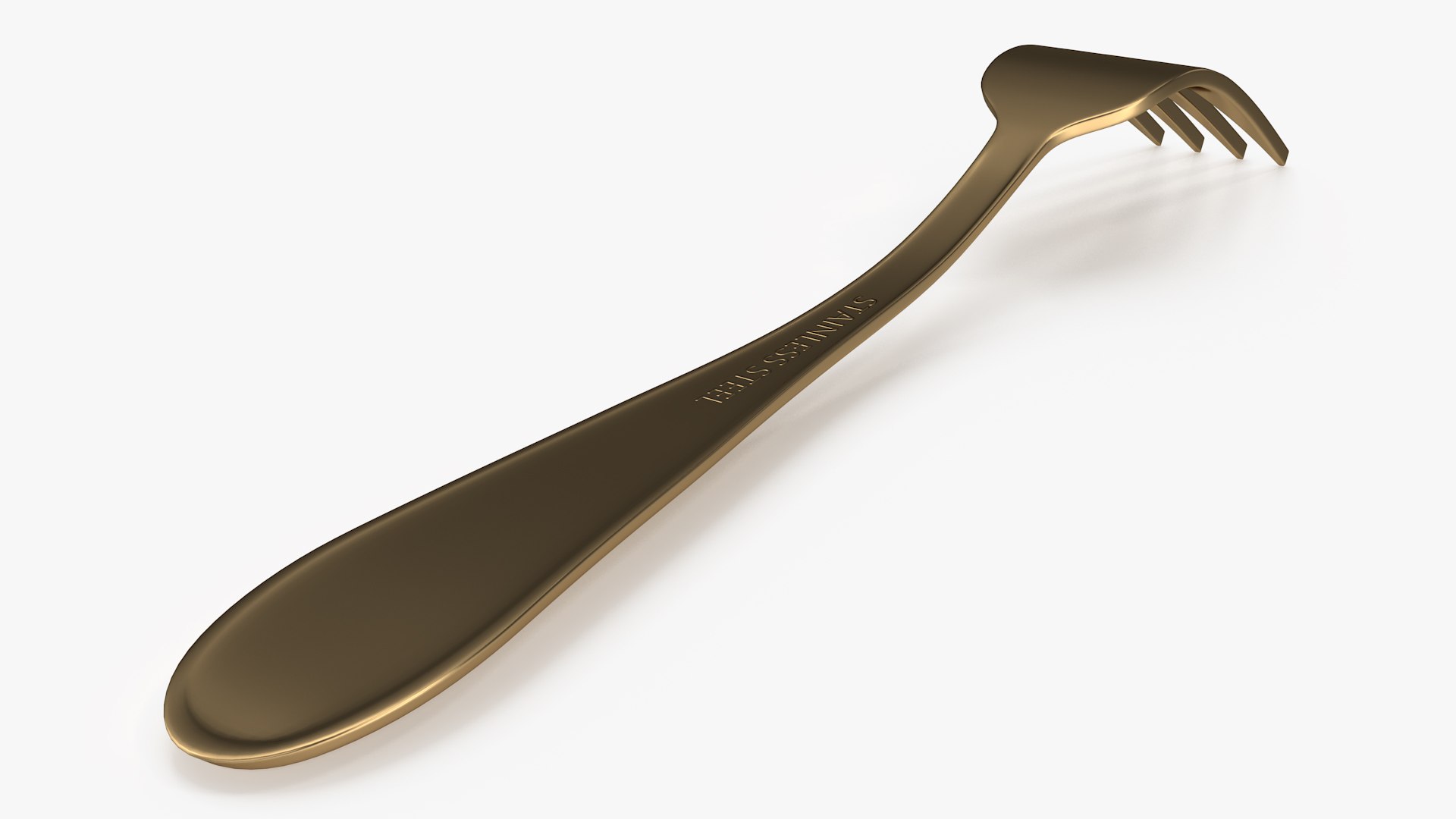 Golden Dessert Fork 3D - TurboSquid 2040319