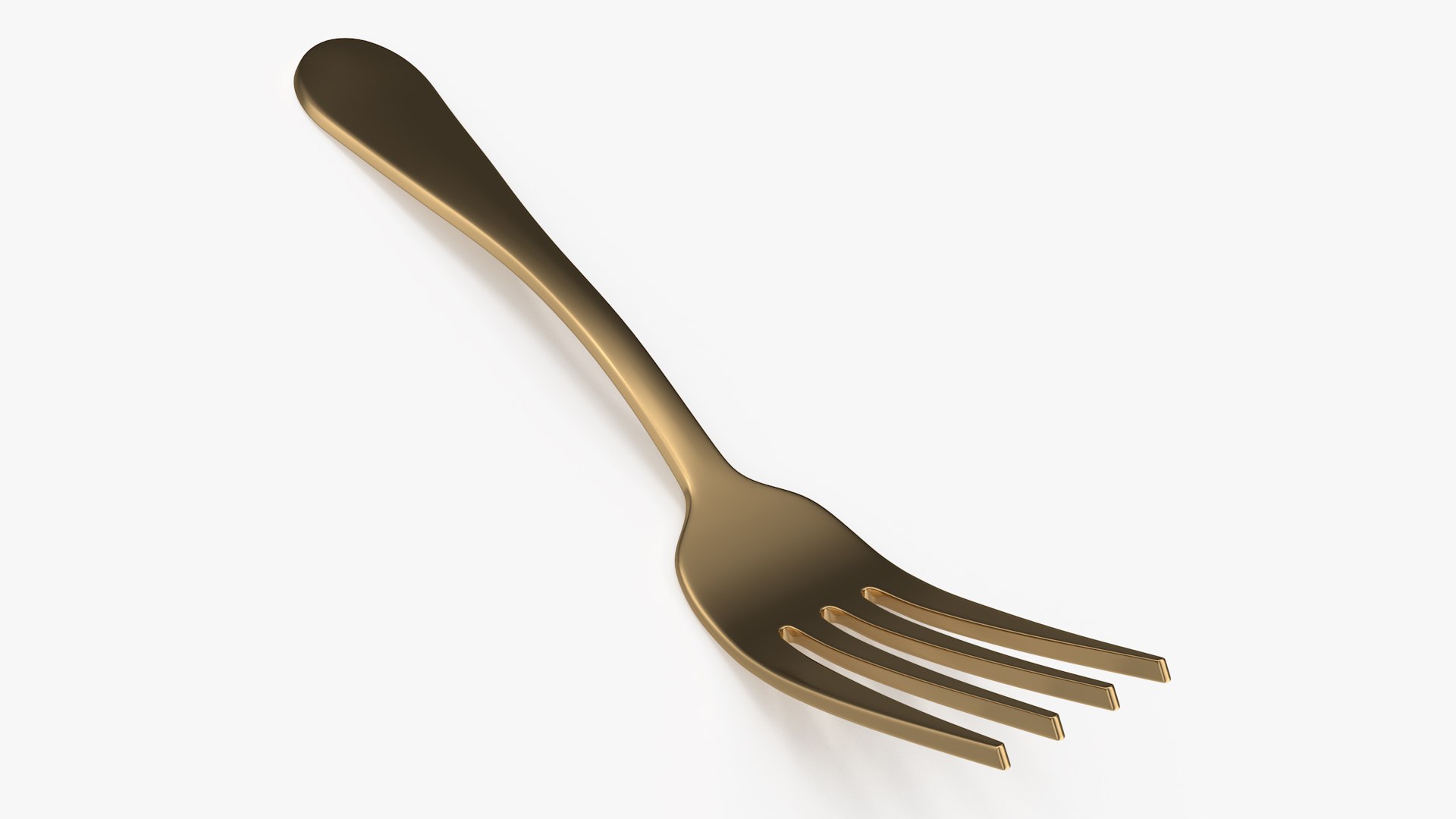 Golden Dessert Fork 3D - TurboSquid 2040319