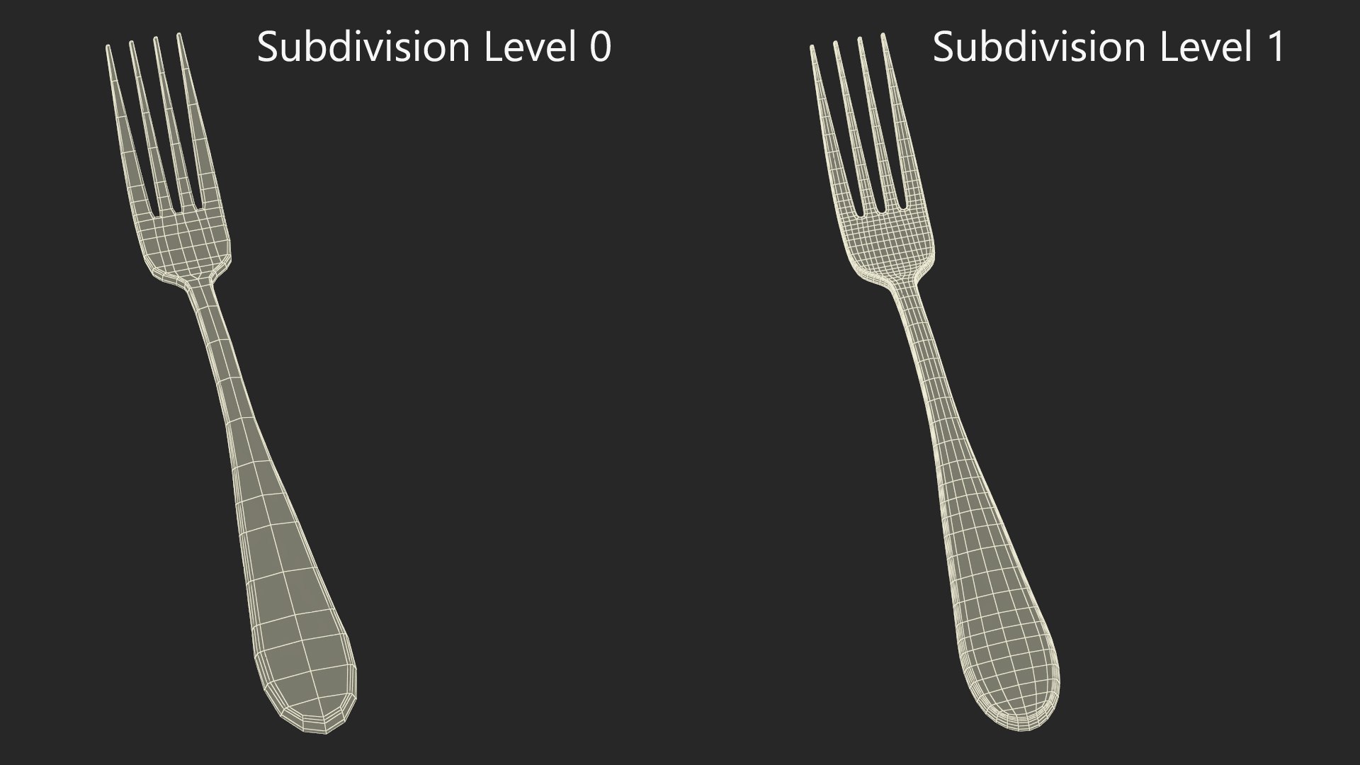 Golden Dessert Fork 3D - TurboSquid 2040319
