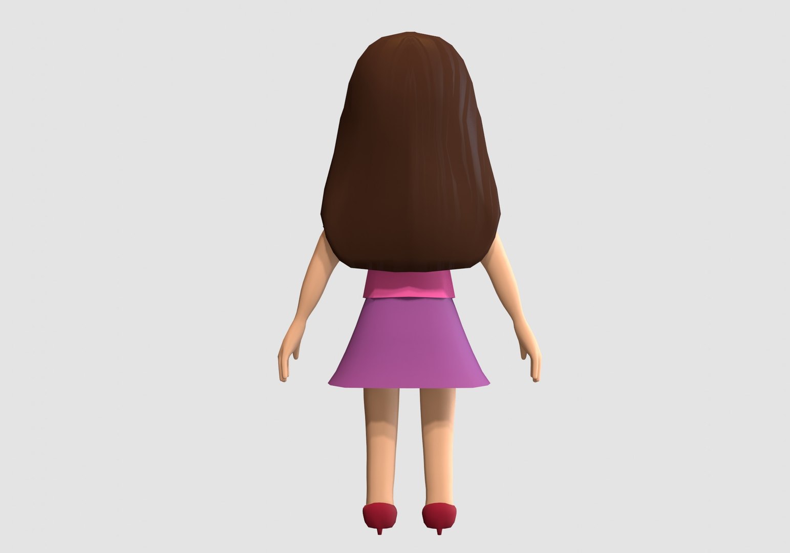 Pretty Cartoon Girl 3D Model - TurboSquid 1929948