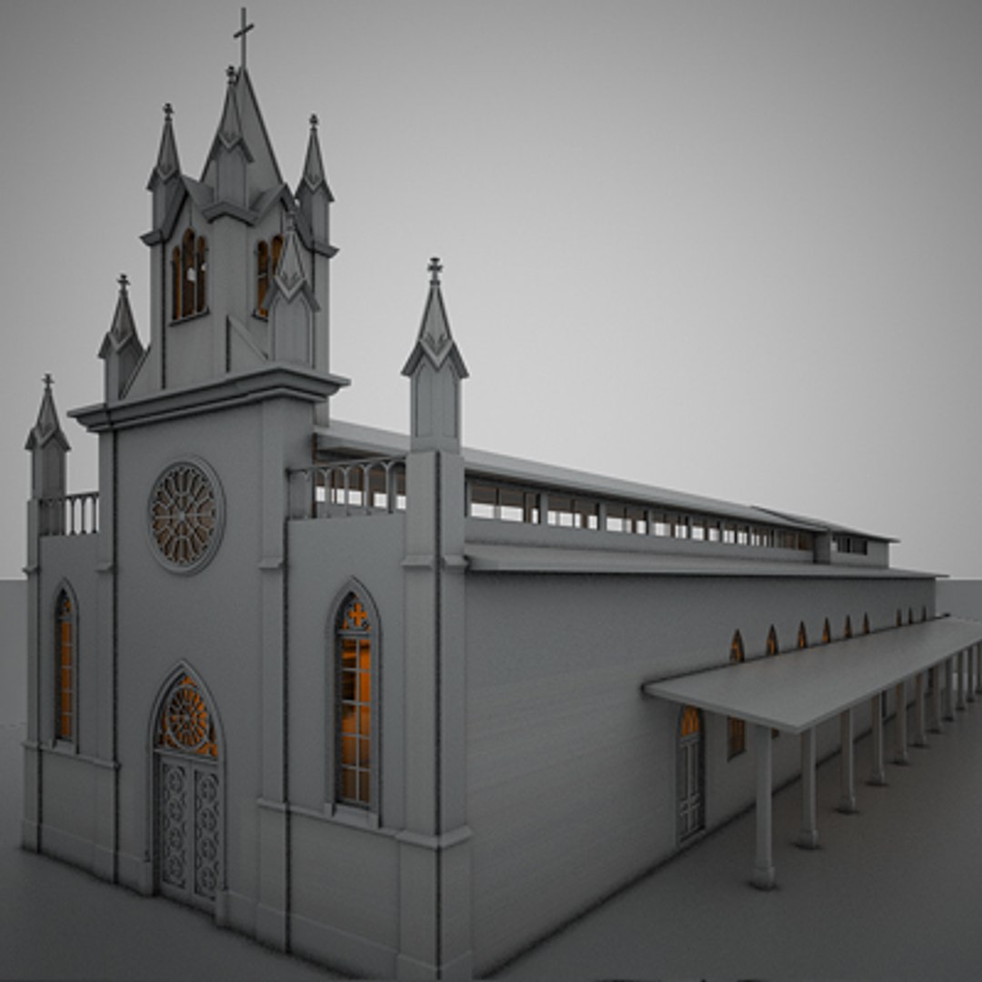 3d Latin Church Model