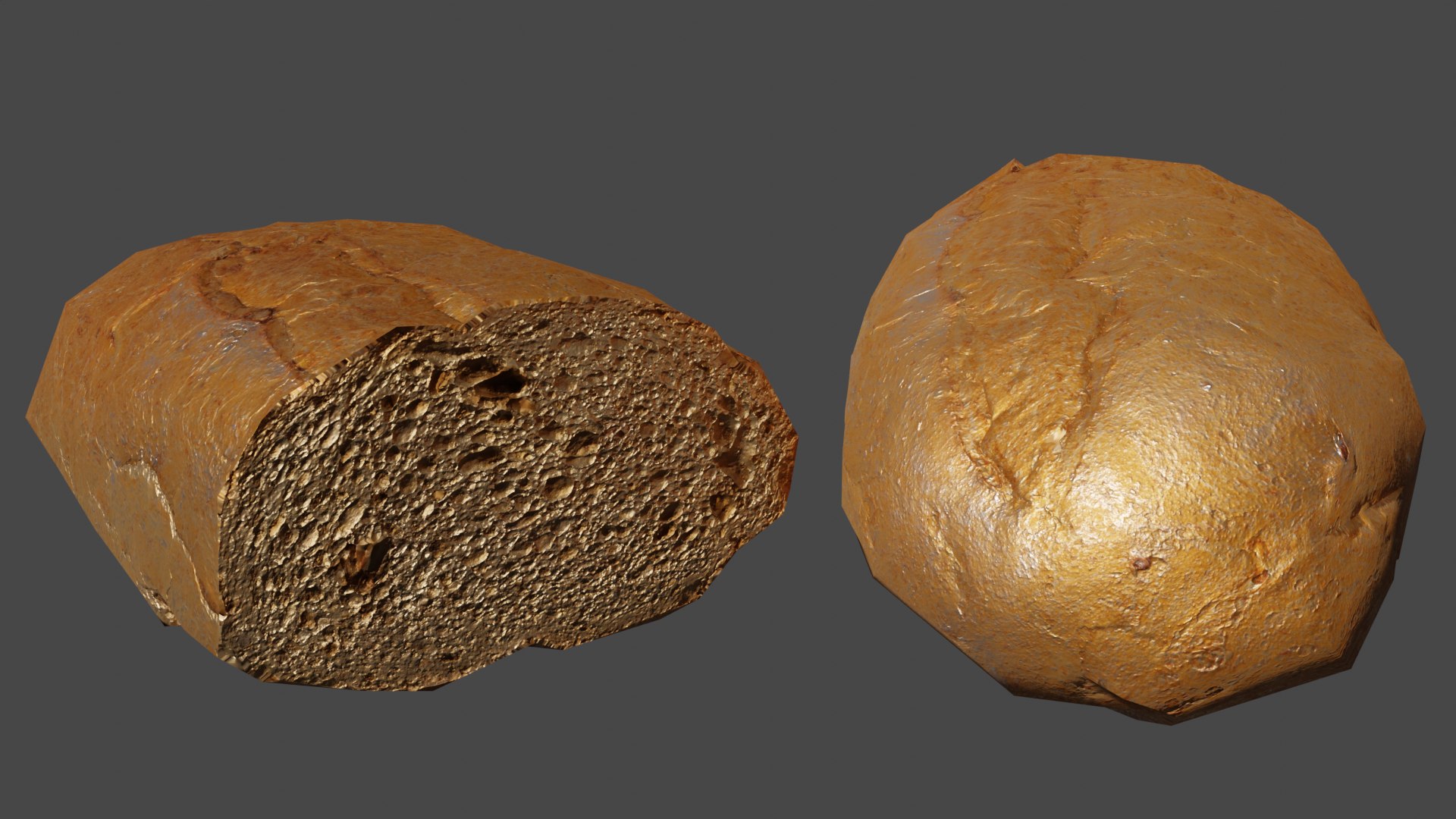 Walnut Bread 3D PBR Low-poly 3D Model 3D Model - TurboSquid 1979369