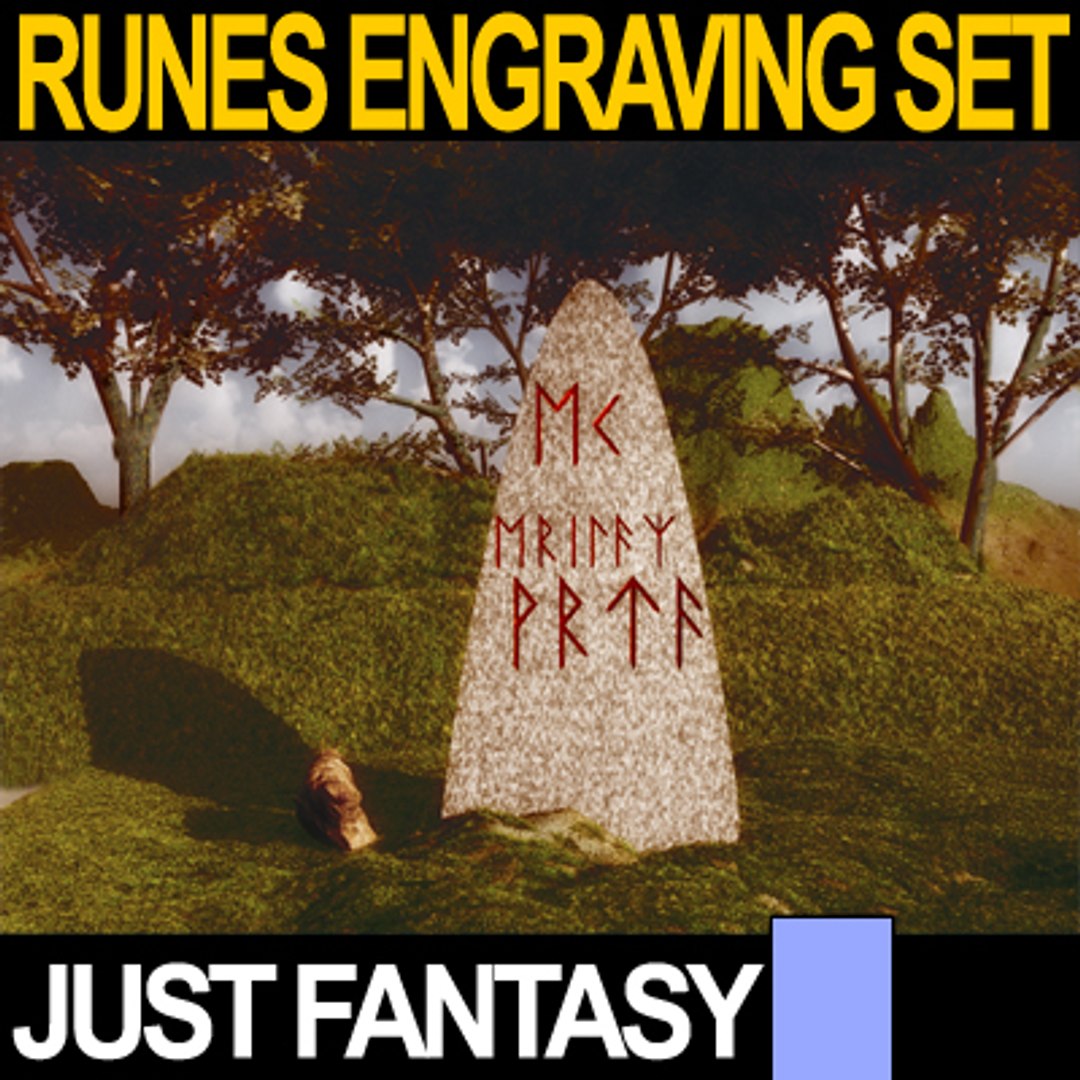 3d complete set runes engraved 3d complete set runes engraved