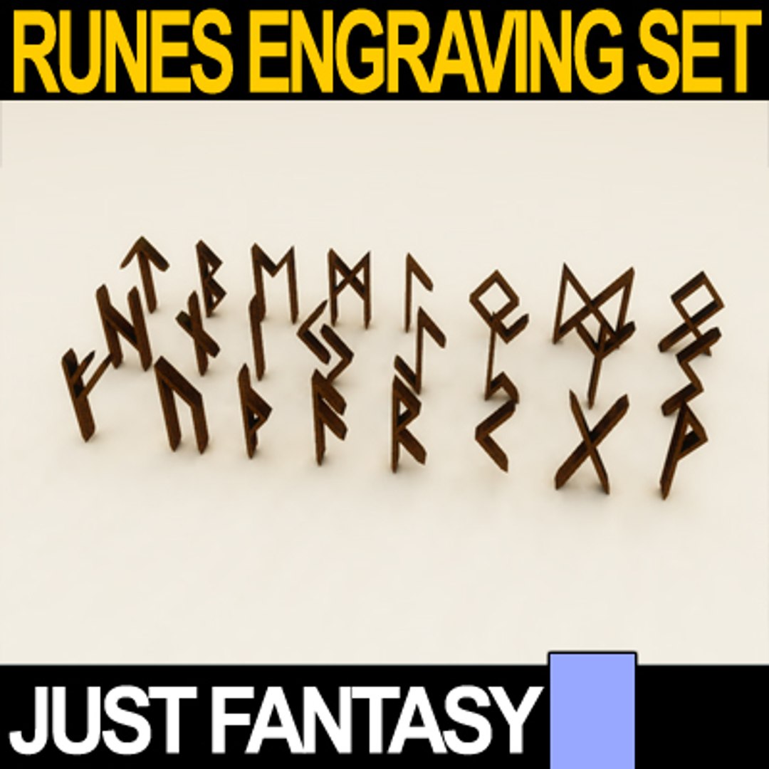 3d complete set runes engraved 3d complete set runes engraved
