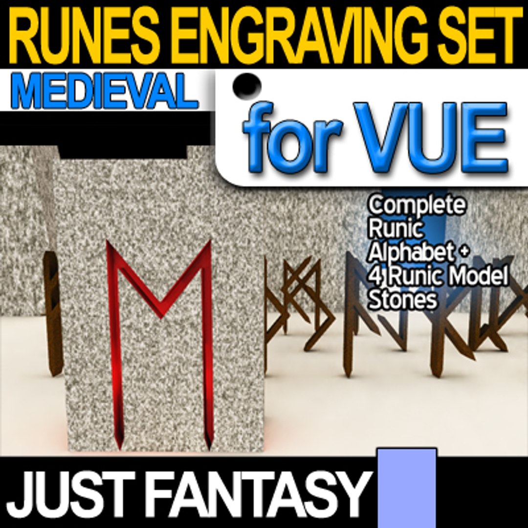 3d complete set runes engraved