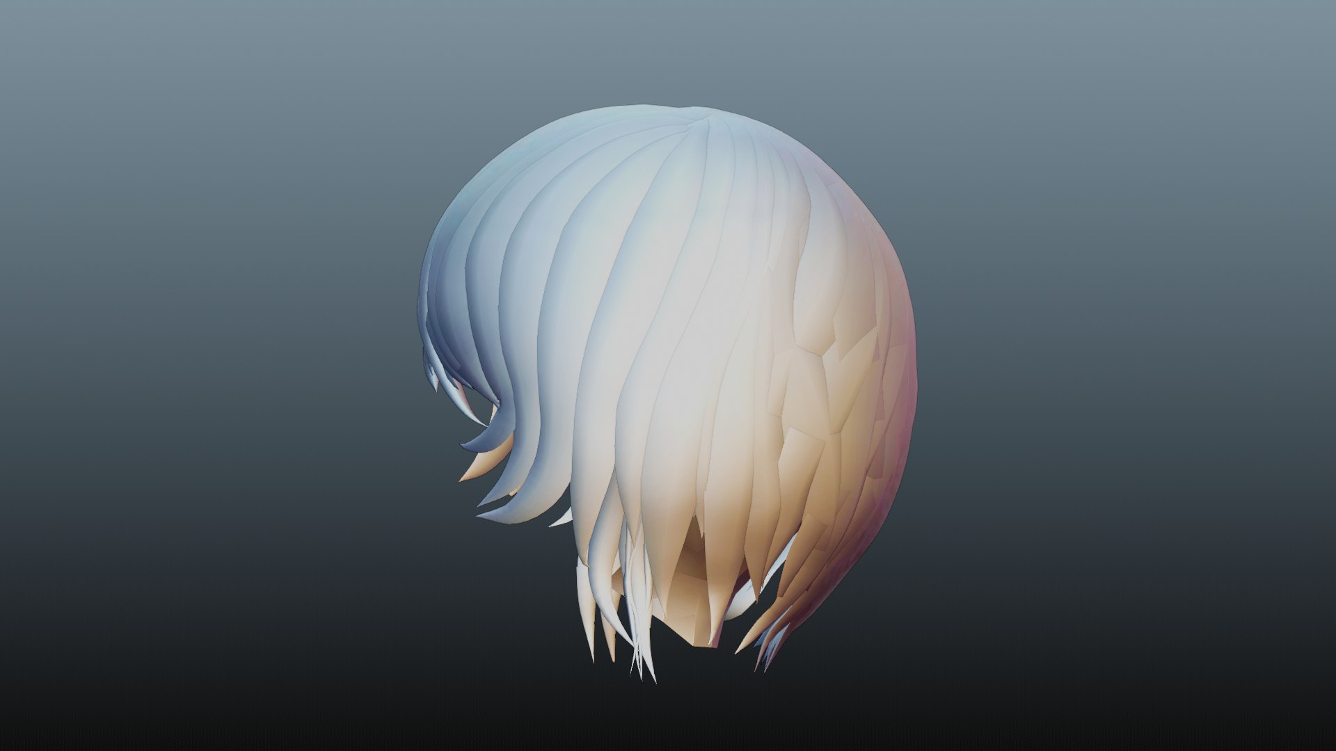 Female Hair 4 Colors 3D Model - TurboSquid 2198646
