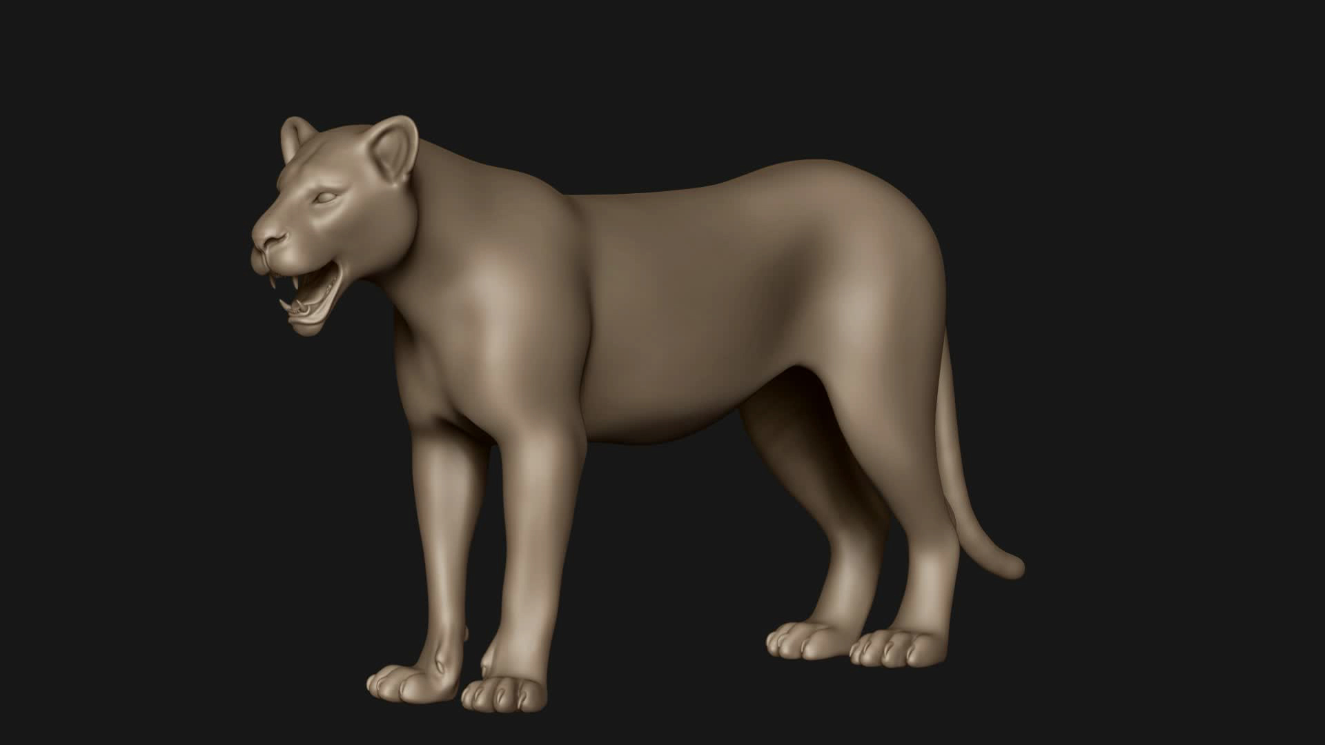 3D Model Lioness Base Mesh 3D Model - TurboSquid 1863225