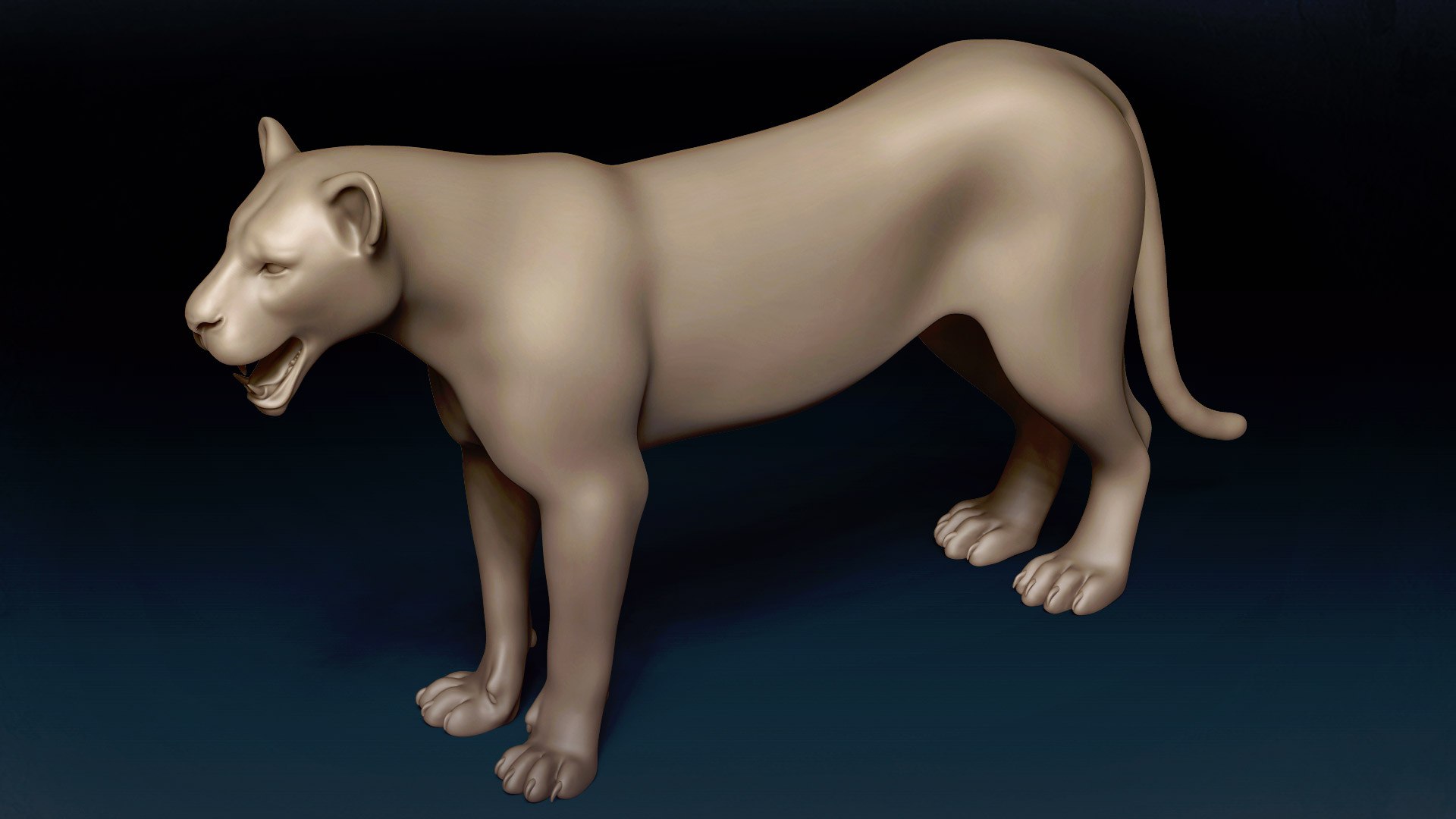 3D Model Lioness Base Mesh 3D Model - TurboSquid 1863225