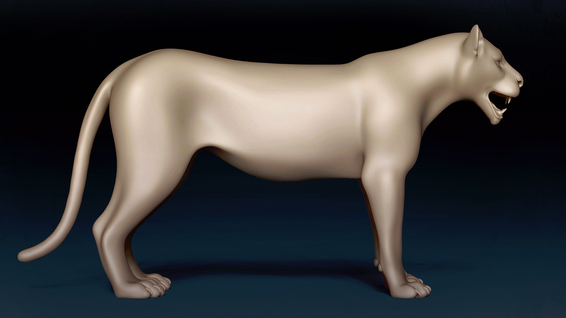 3D Model Lioness Base Mesh 3D Model - TurboSquid 1863225