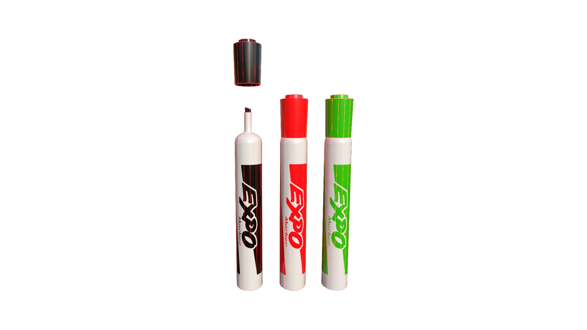 Expo Markers 3D Model - TurboSquid 2014835