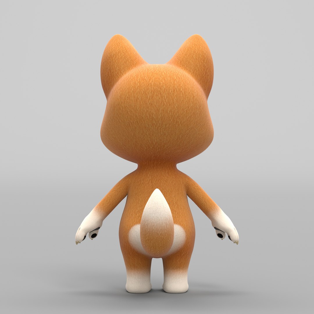 3D Dog Cartoon Character Modeling Textures Model - TurboSquid 2142526