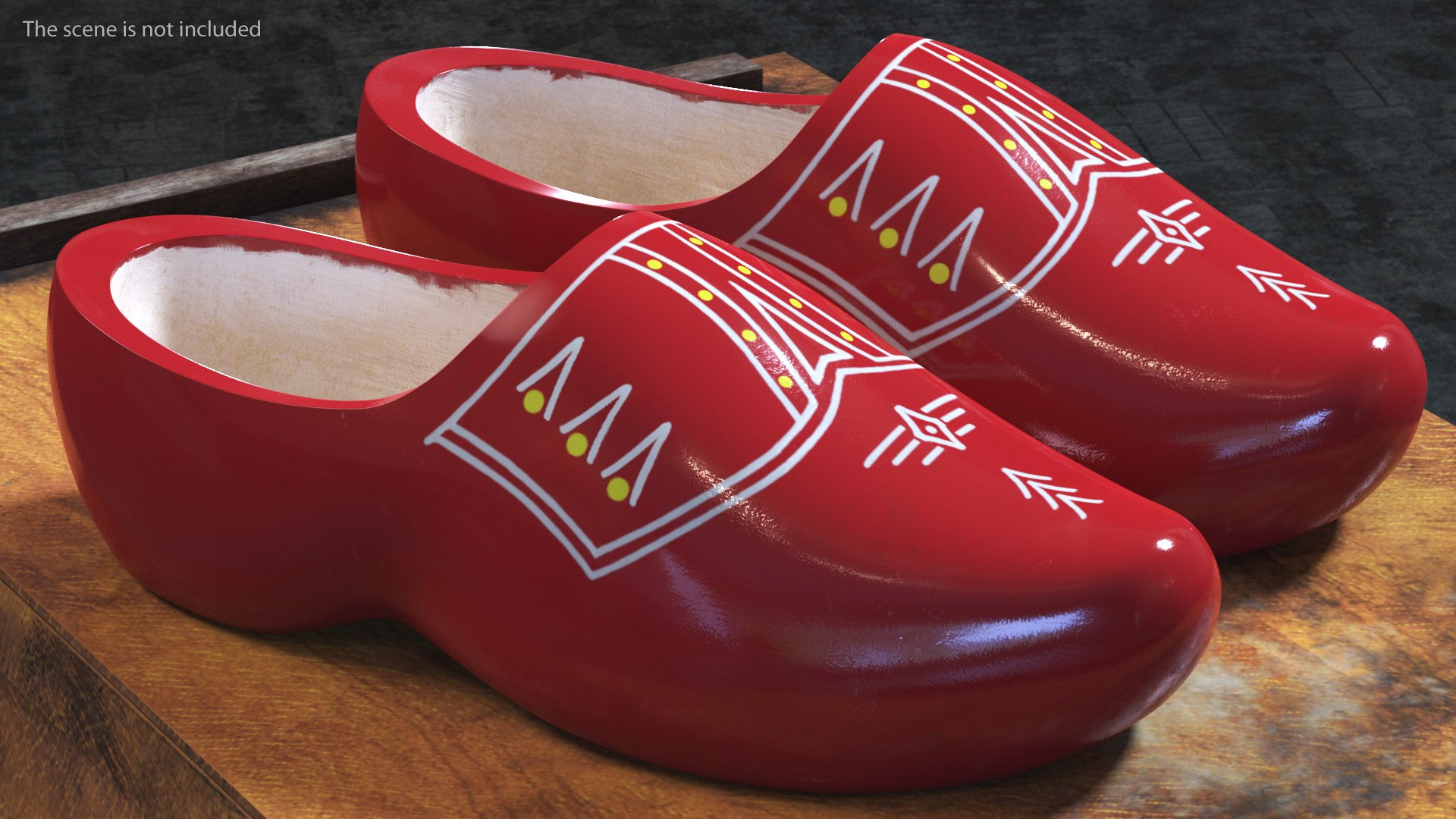 3D Red Dutch Clogs Shoes - TurboSquid 1974339