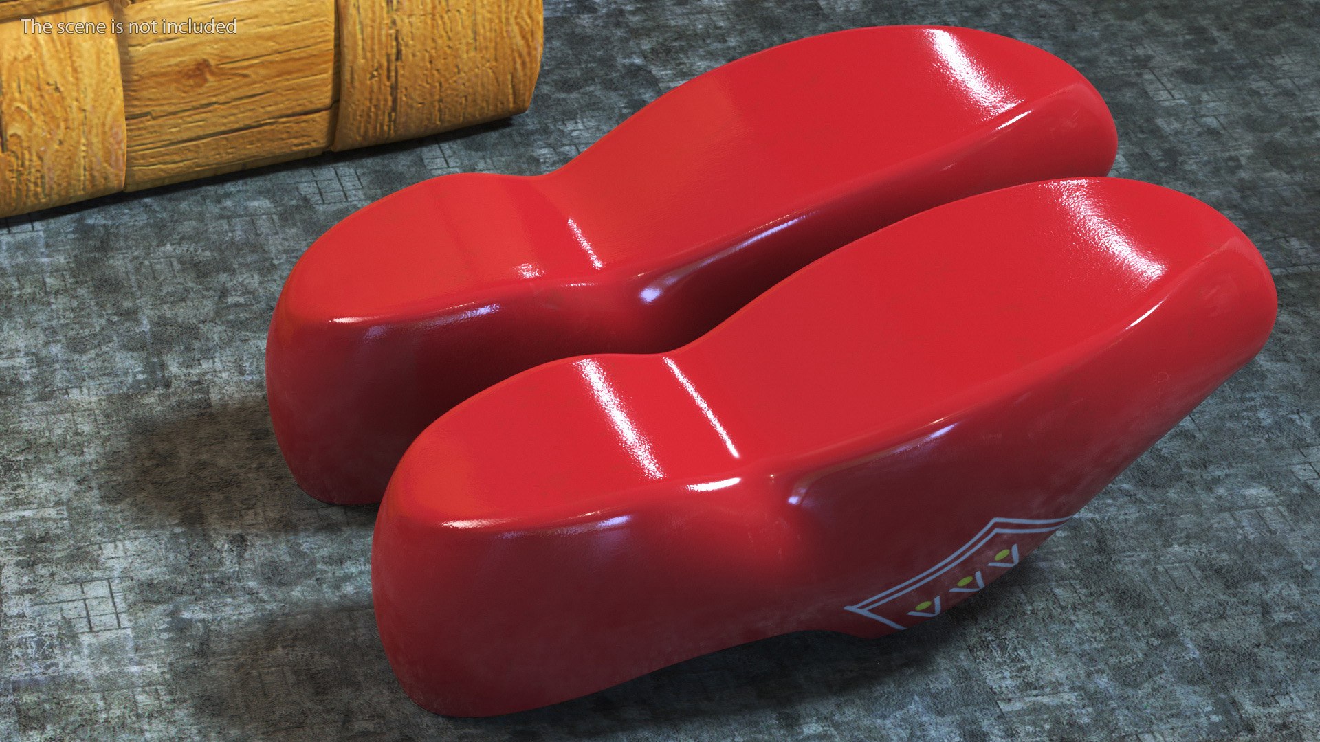 3D Red Dutch Clogs Shoes - TurboSquid 1974339