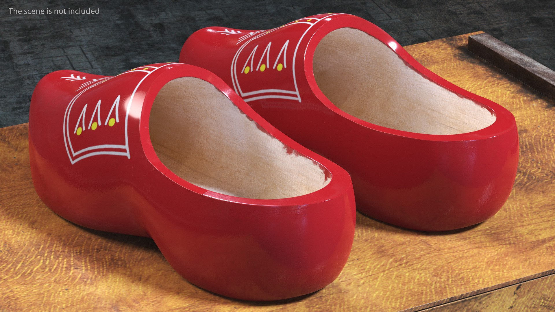 3D Red Dutch Clogs Shoes - TurboSquid 1974339