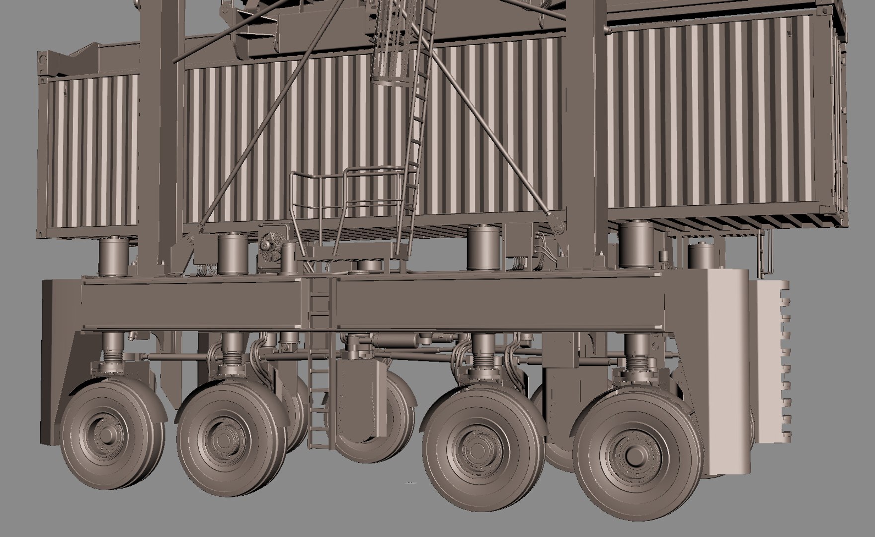 Straddle carrier generic 3D model - TurboSquid 1407792