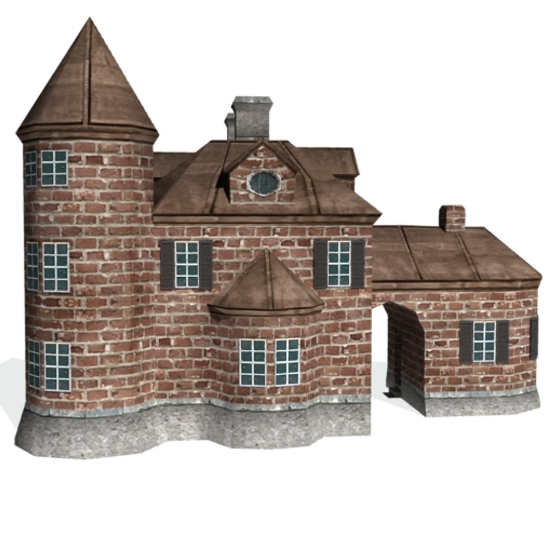 3d Model Of Historical Victorian Manor House
