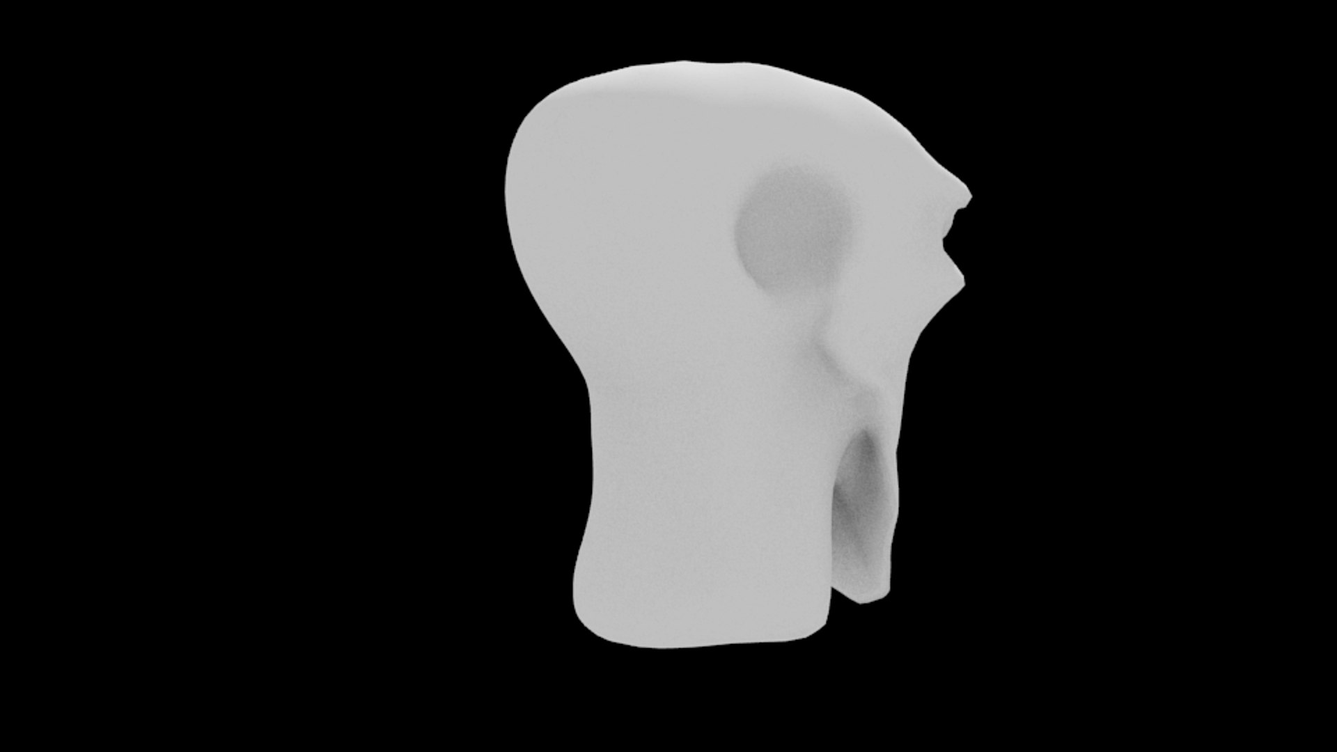 Basic Alien Head 3d Obj