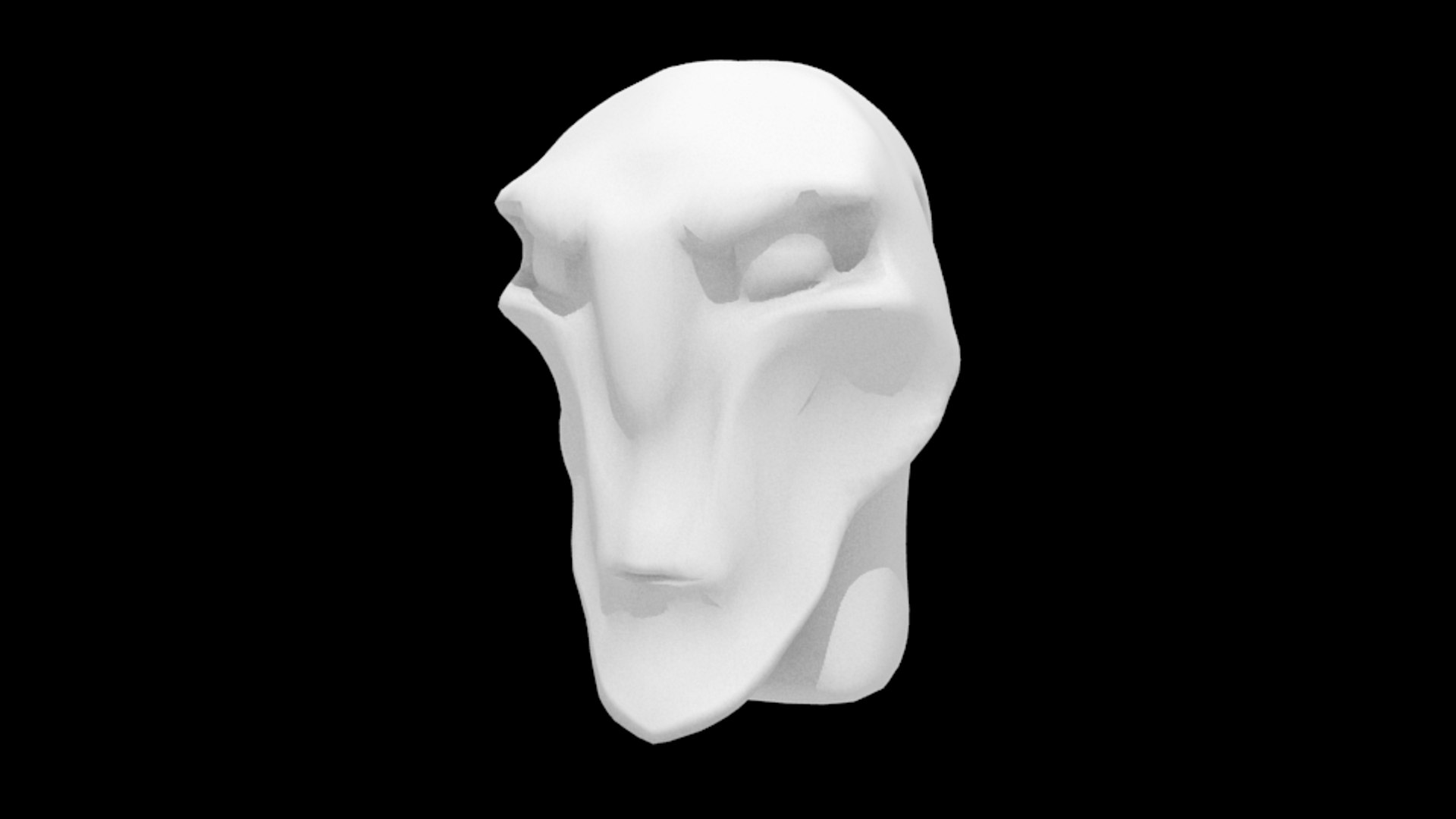 Basic Alien Head 3d Obj