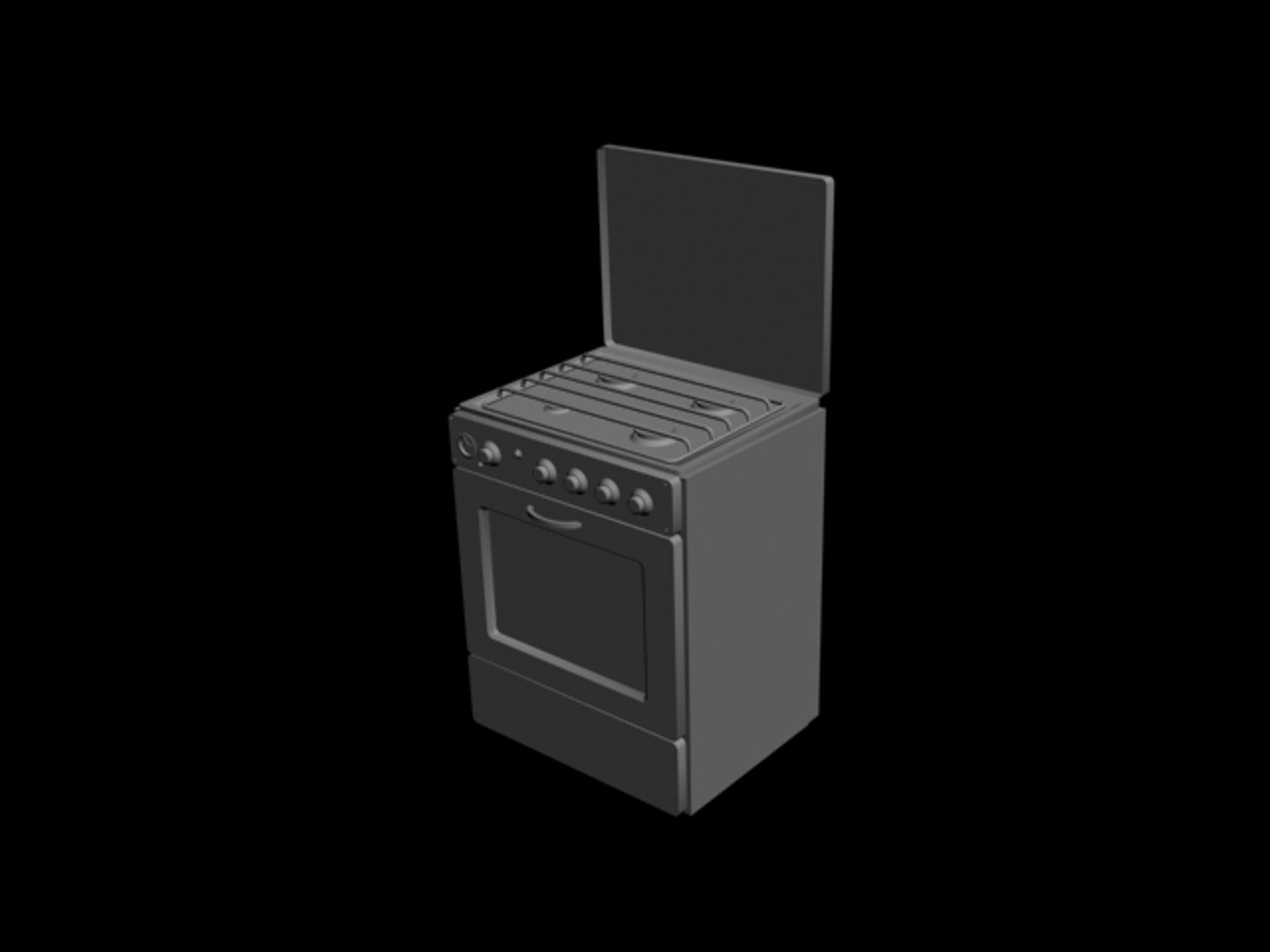 3d model of gas-cooker