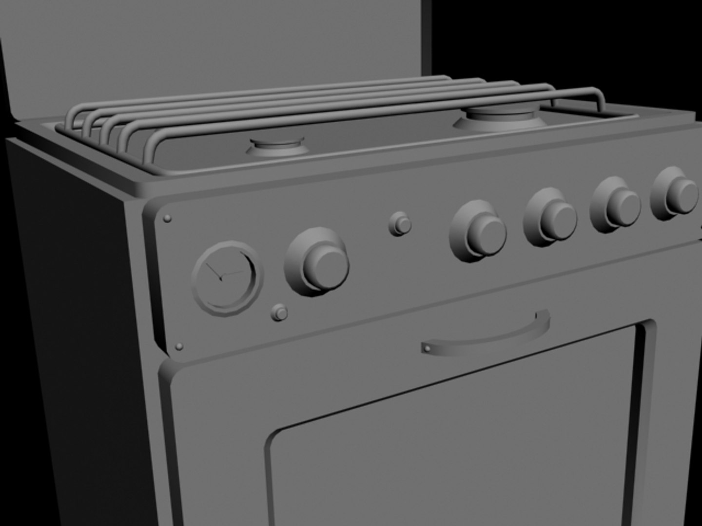 3d model of gas-cooker