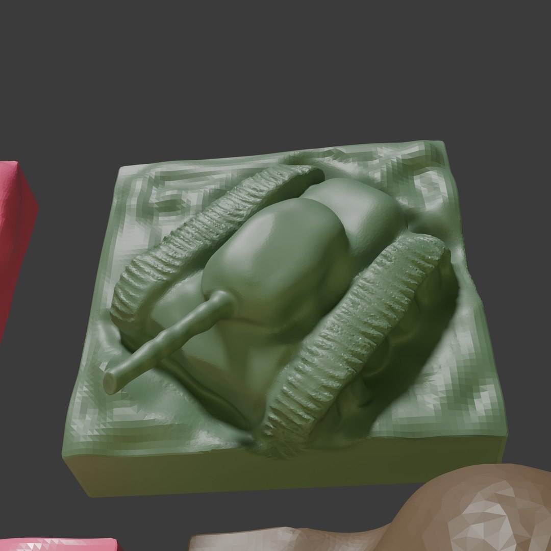 3D Model Tiles With Tank And Animals - TurboSquid 2317579