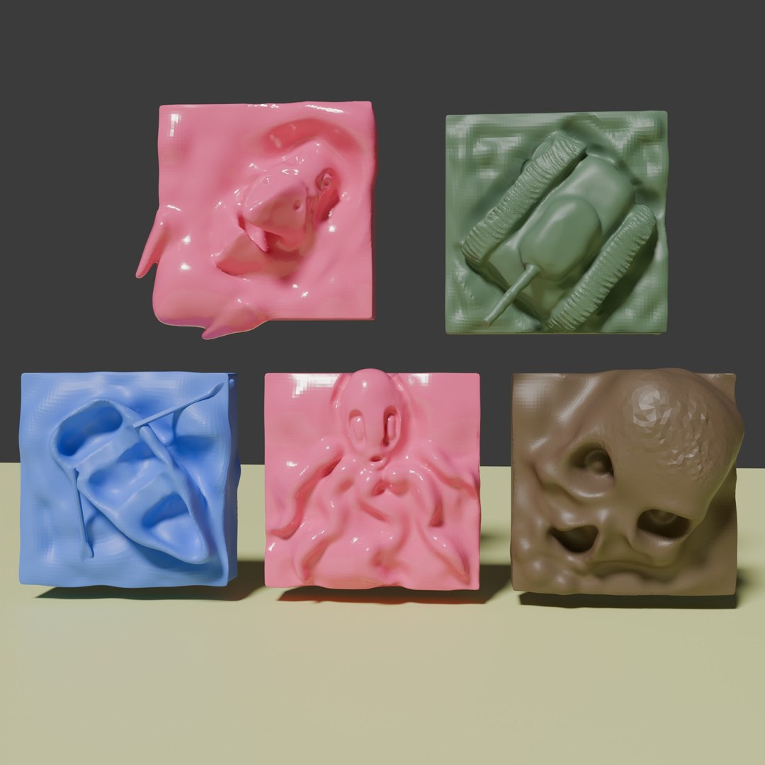 3D Model Tiles With Tank And Animals - TurboSquid 2317579