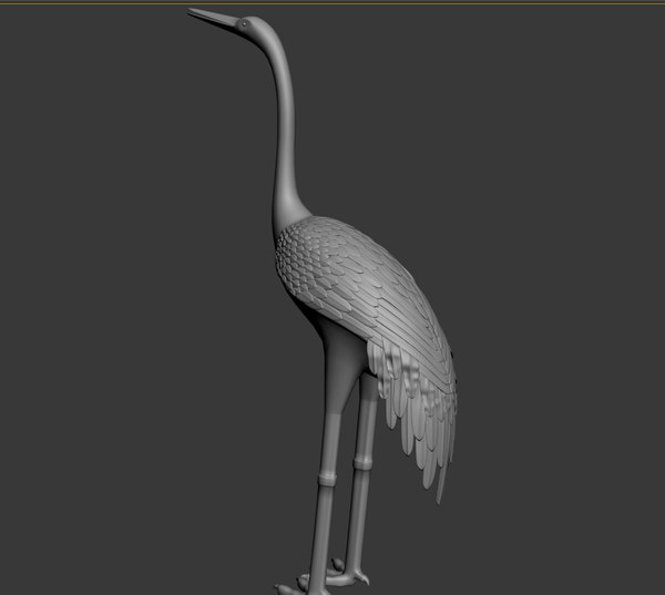 3D 3ds Max crane birds The